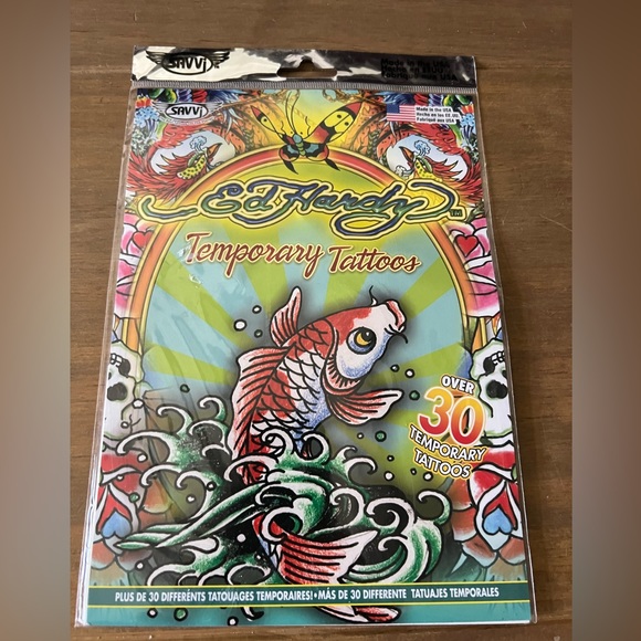 Ed Hardy | Other | Ed Hardy Temporary Tattoos Over 3 In Pack Pack Is ...